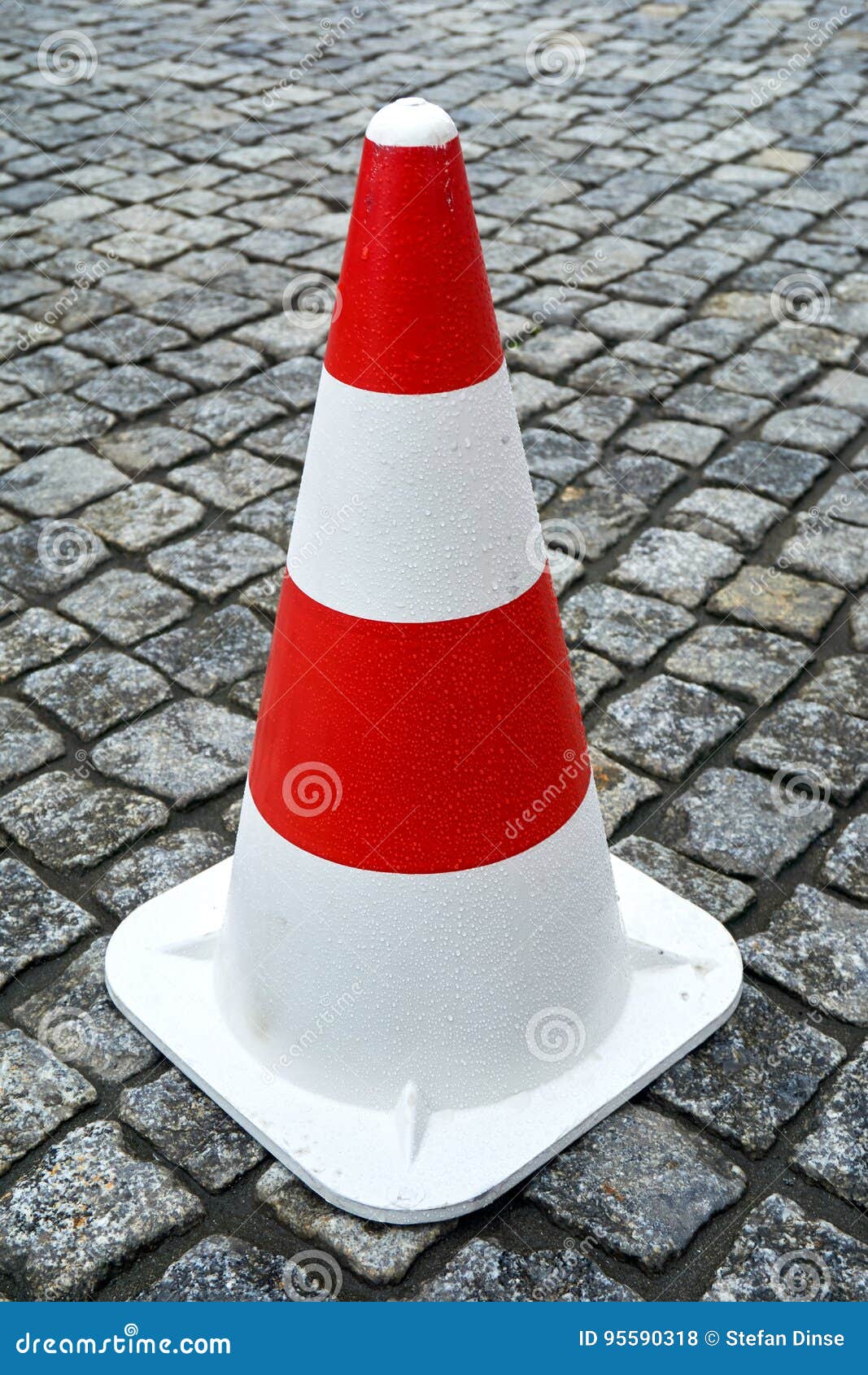 Warning Red Striped Emergency Cone Stock Photo - Image of path, plastic ...