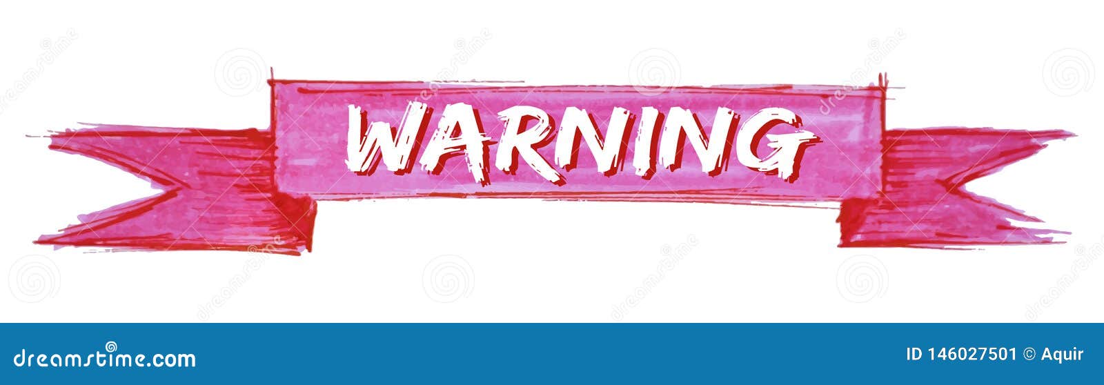 Warning ribbon stock vector. Illustration of sketch - 146027501