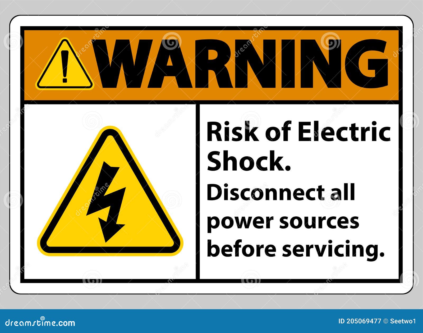 Warning Risk Of Electric Shock Symbol Sign Isolate On White Background ...