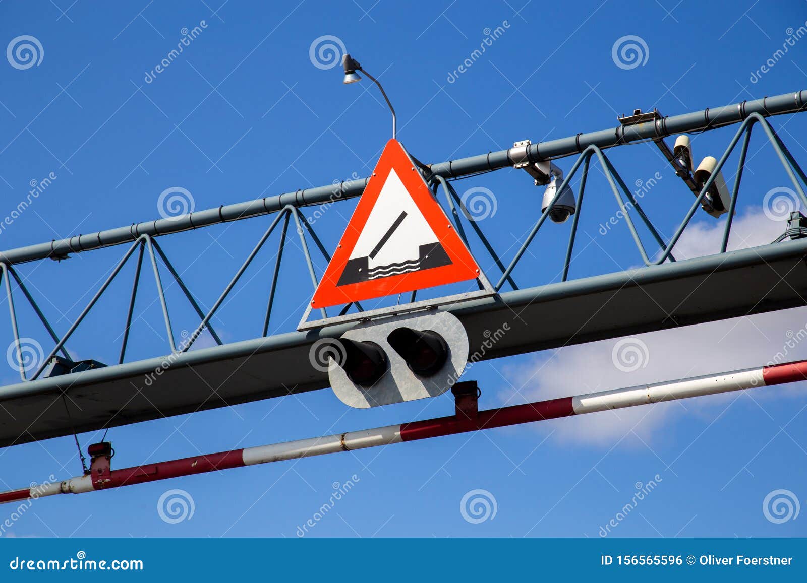 Warning Road Sign for Drawbridge Stock Photo - Image of stop, marking ...