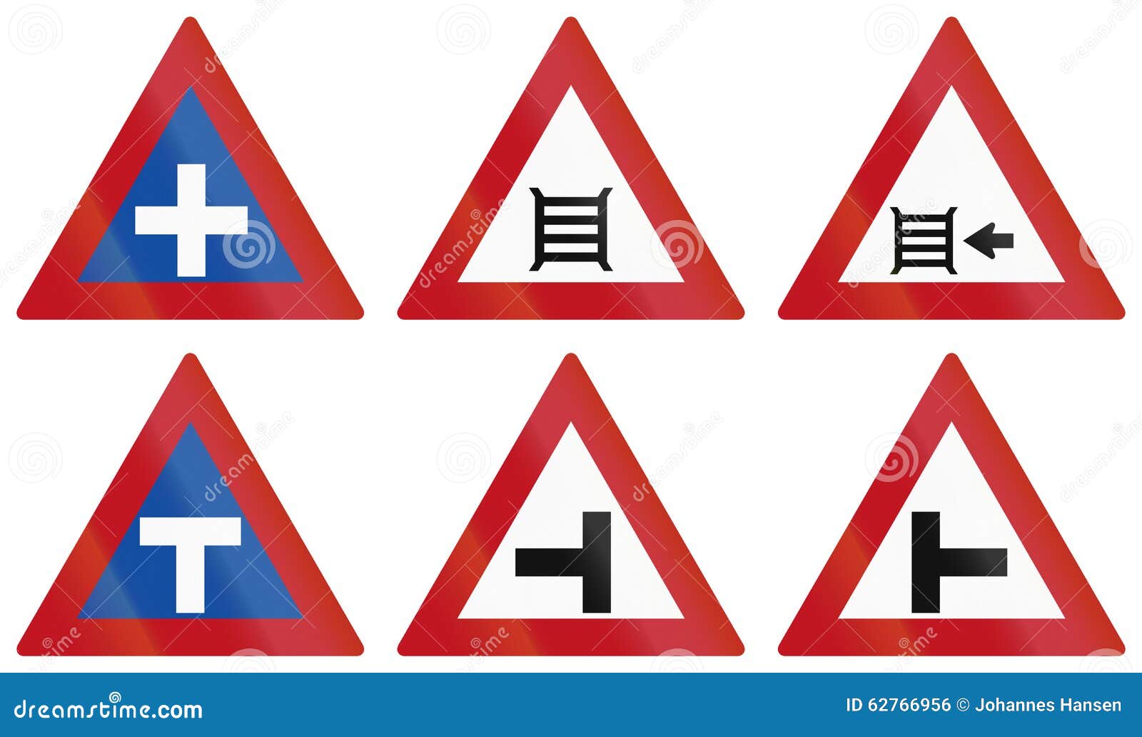 Warning Road Signs in Botswana Stock Illustration - Illustration of ...