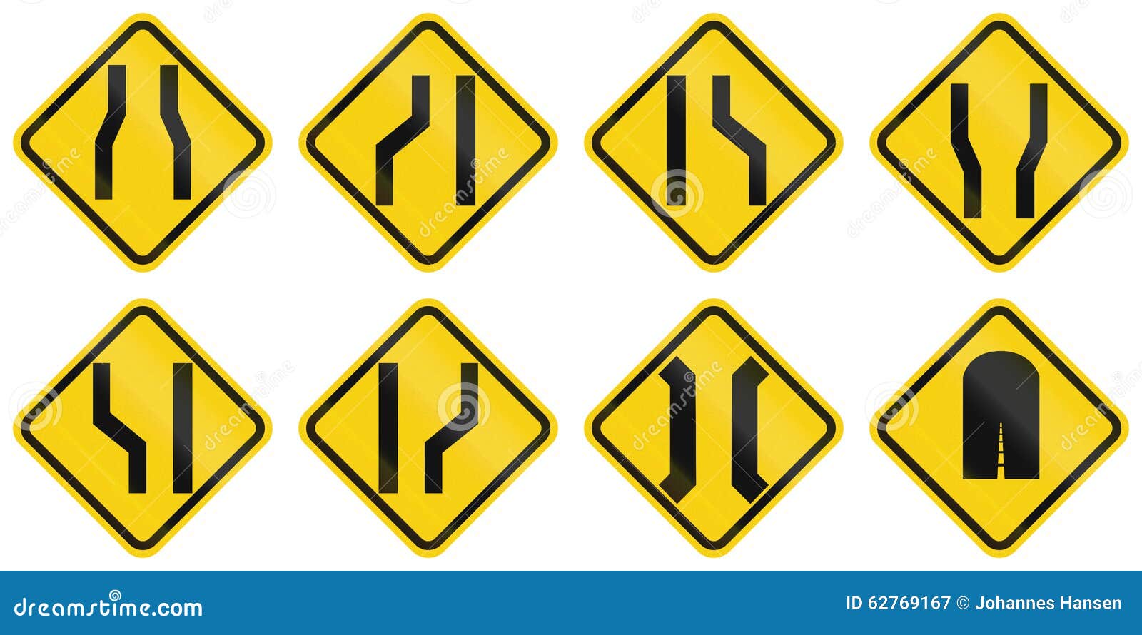 Warning Road Signs in Colombia Stock Illustration - Illustration of ...