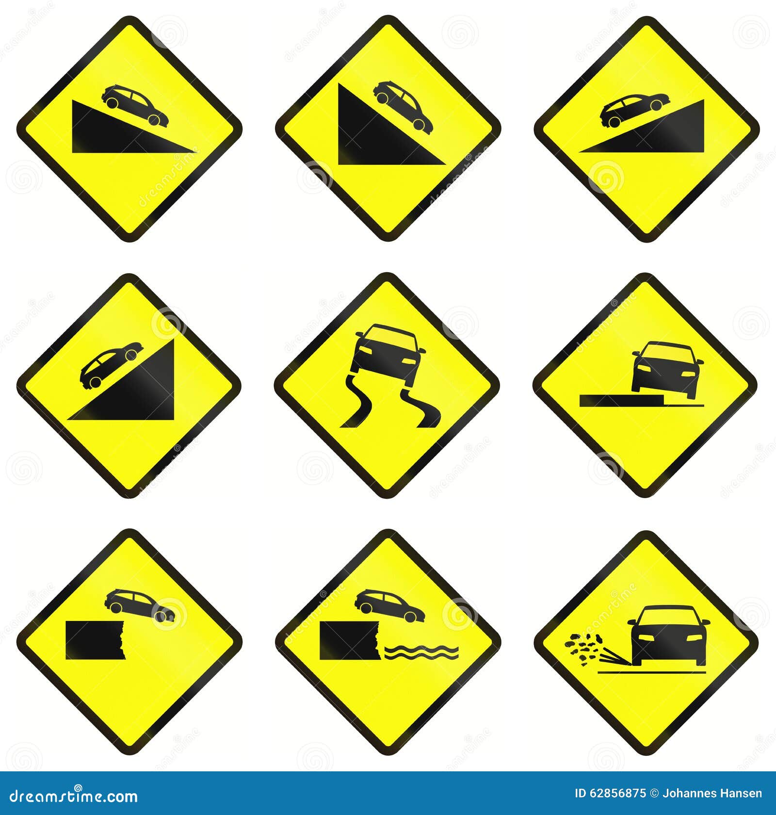 Warning Road Signs In Indonesia Royalty-Free Stock Photography ...