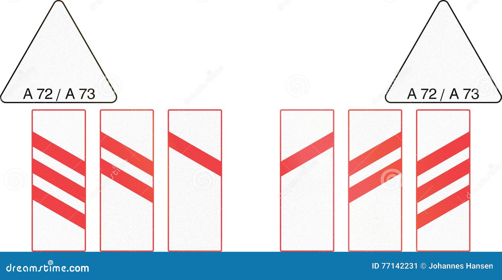 Level Crossing With Barrier Ahead Sign Cartoon Vector | CartoonDealer ...
