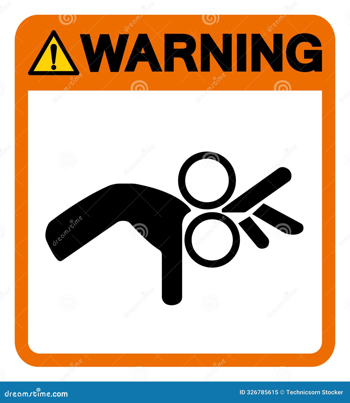 Warning Roller Symbol Sign, Vector Illustration, Isolate on White ...