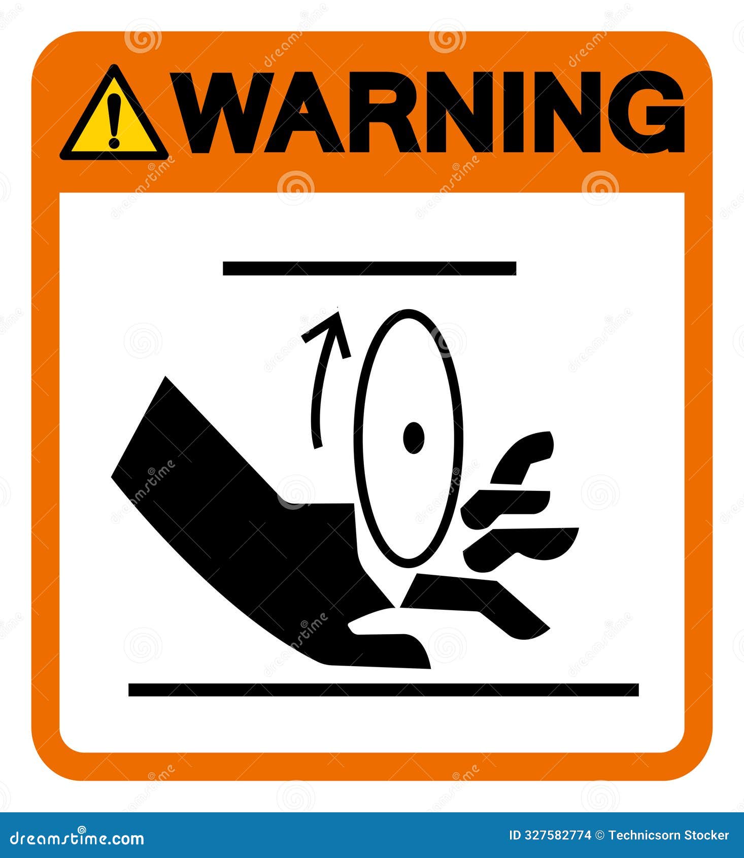 Warning Rotating Blade Symbol Sign, Vector Illustration, Isolate on ...
