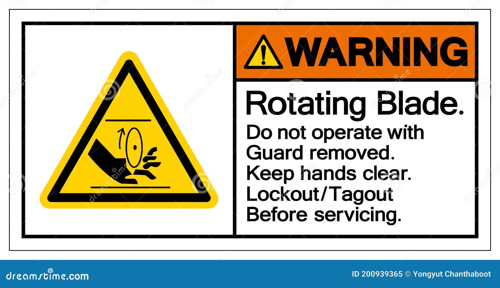 Warning Rotating Blade Symbol Sign, Vector Illustration, Isolate on ... Warning Rotating Blade Symbol Sign, Vector Illustration, Isolate on ...