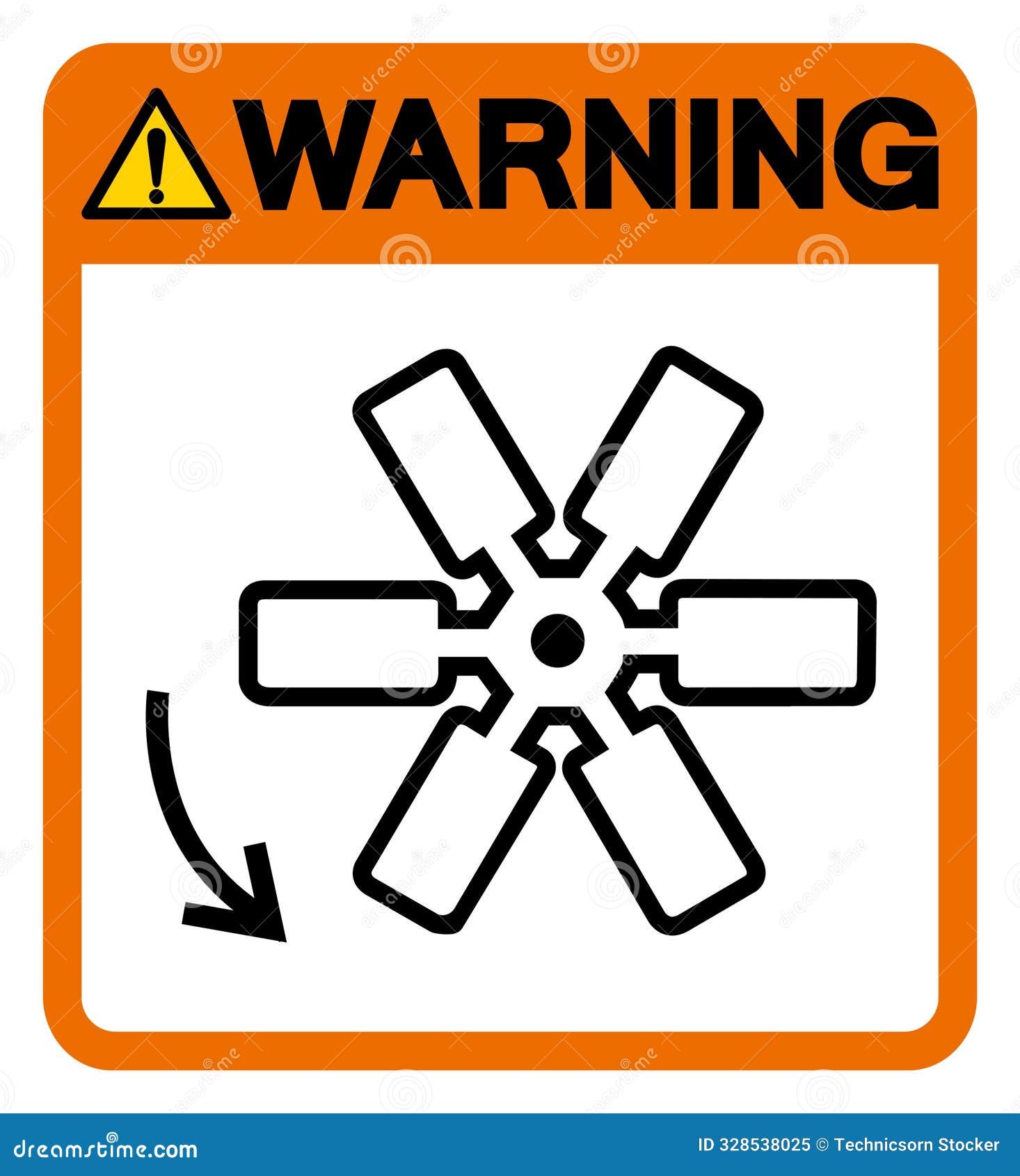 Warning Rotating Fan Blade Symbol Sign, Vector Illustration, Isolate on ...