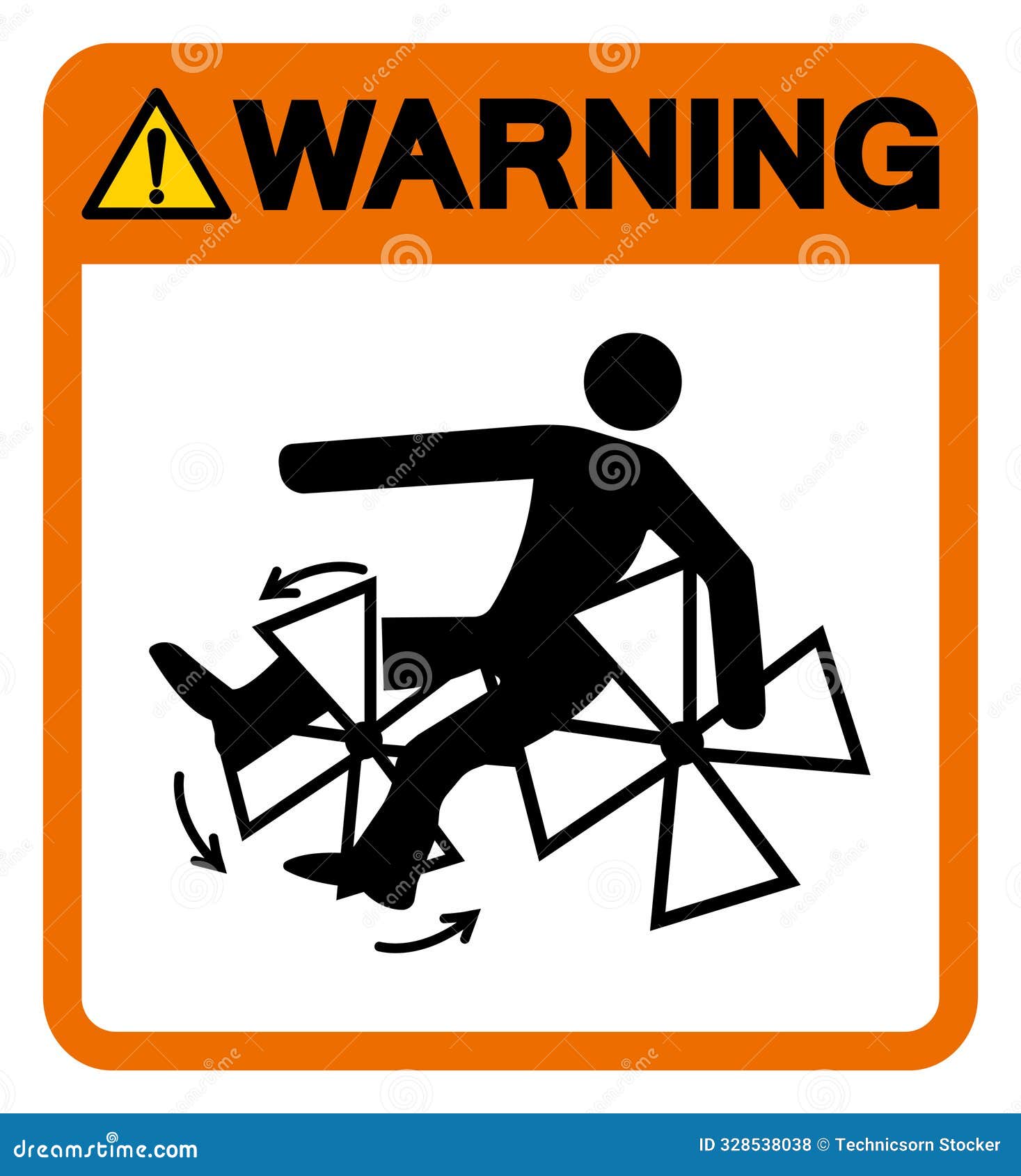 Warning Rotating Blade Hazard Do Not Operate With Guard Removed Lockout ...