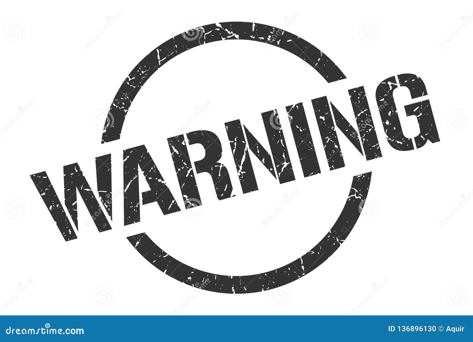 Warning stamp stock vector. Illustration of template - 136896130