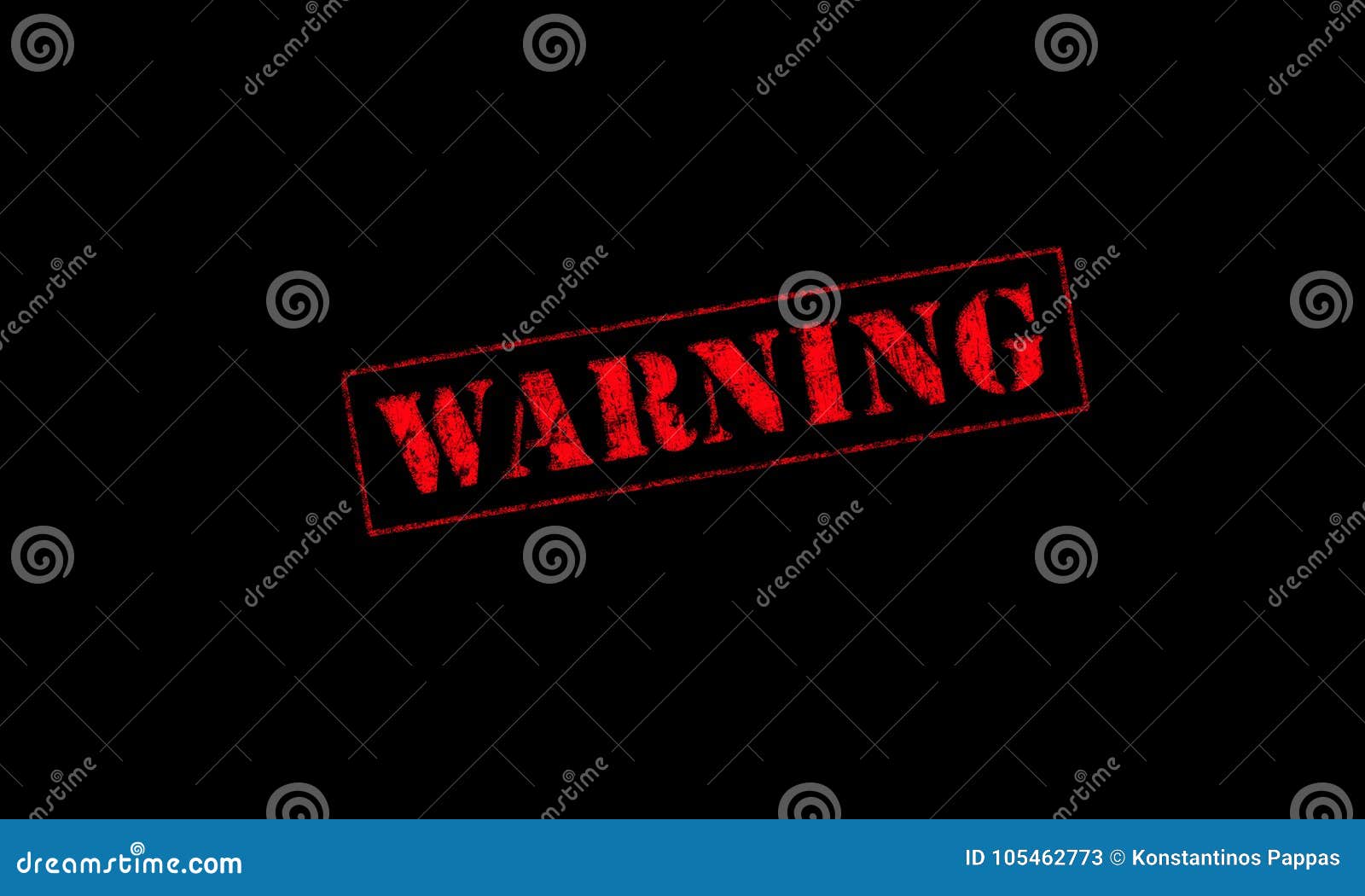 Warning Rubber Stamp Red on a Black Background Stock Illustration ...