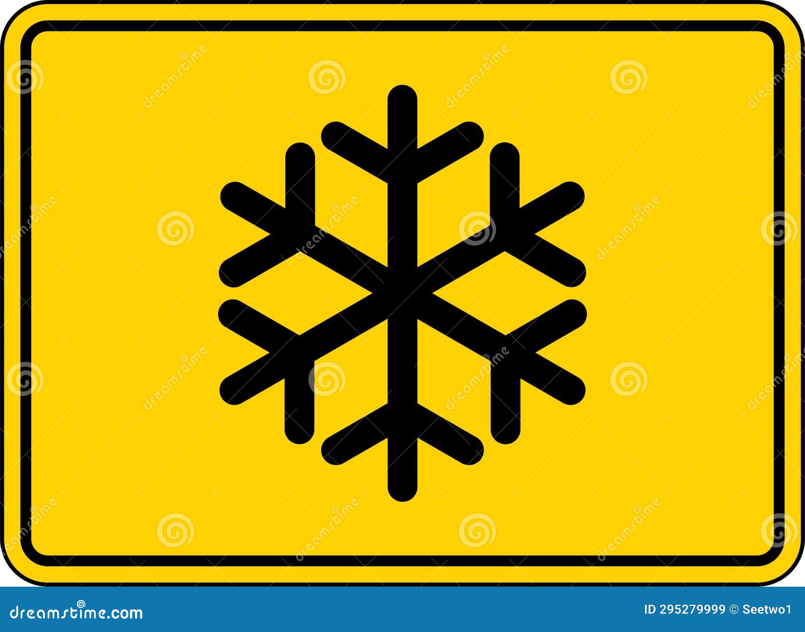 Warning Safety Label Freezing Hazard or Frostbite Symbol Stock Vector ...