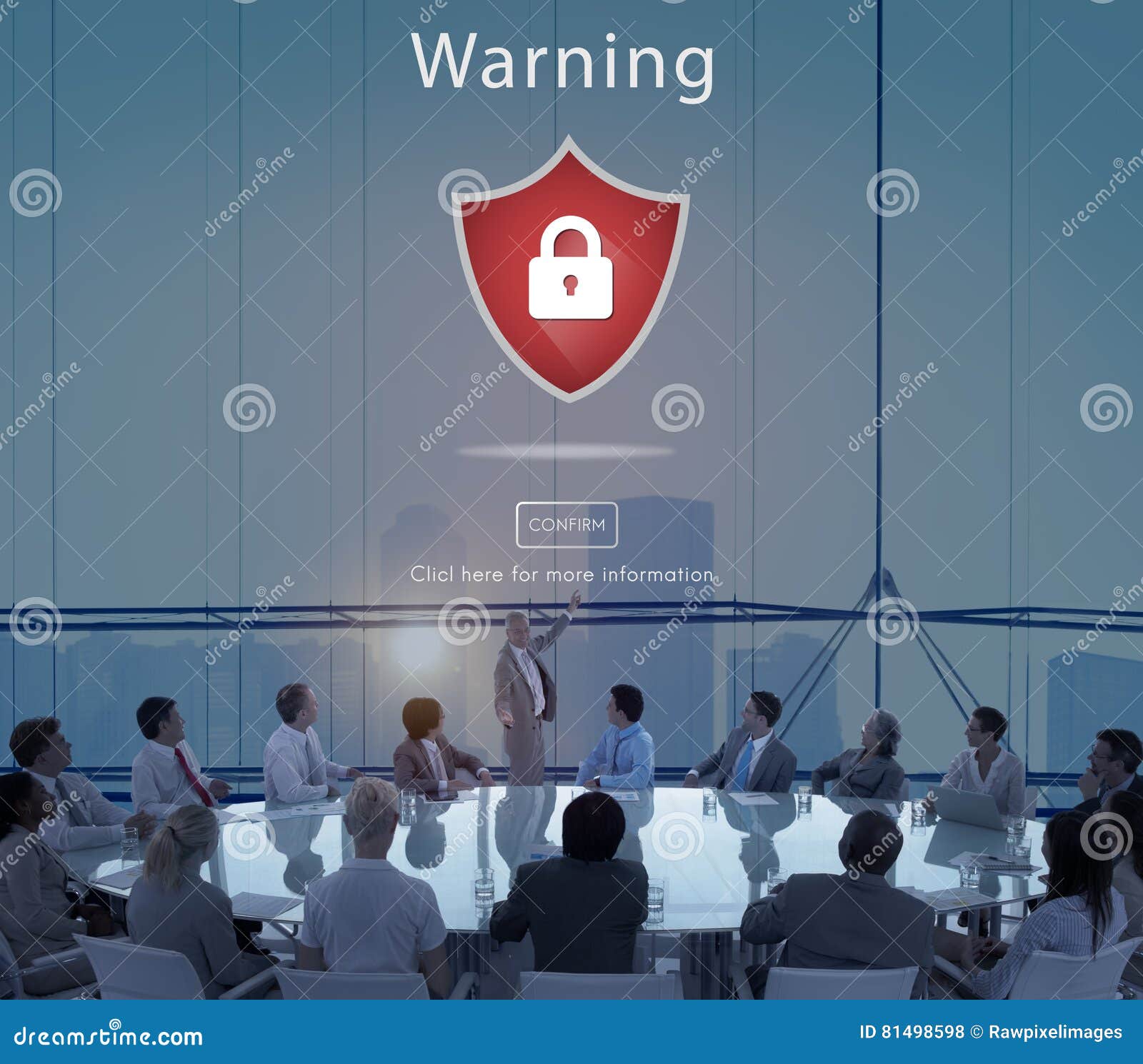 Warning Security Alert Warning Secured Website Concept Stock Photo ...