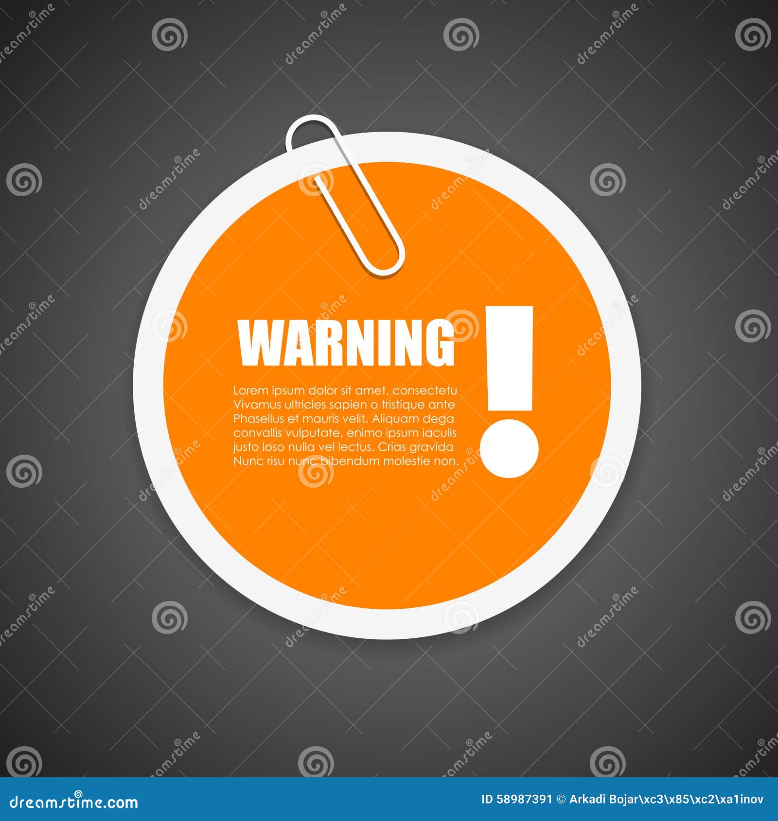 Warning Security Notice Sticker Stock Vector - Illustration of ...