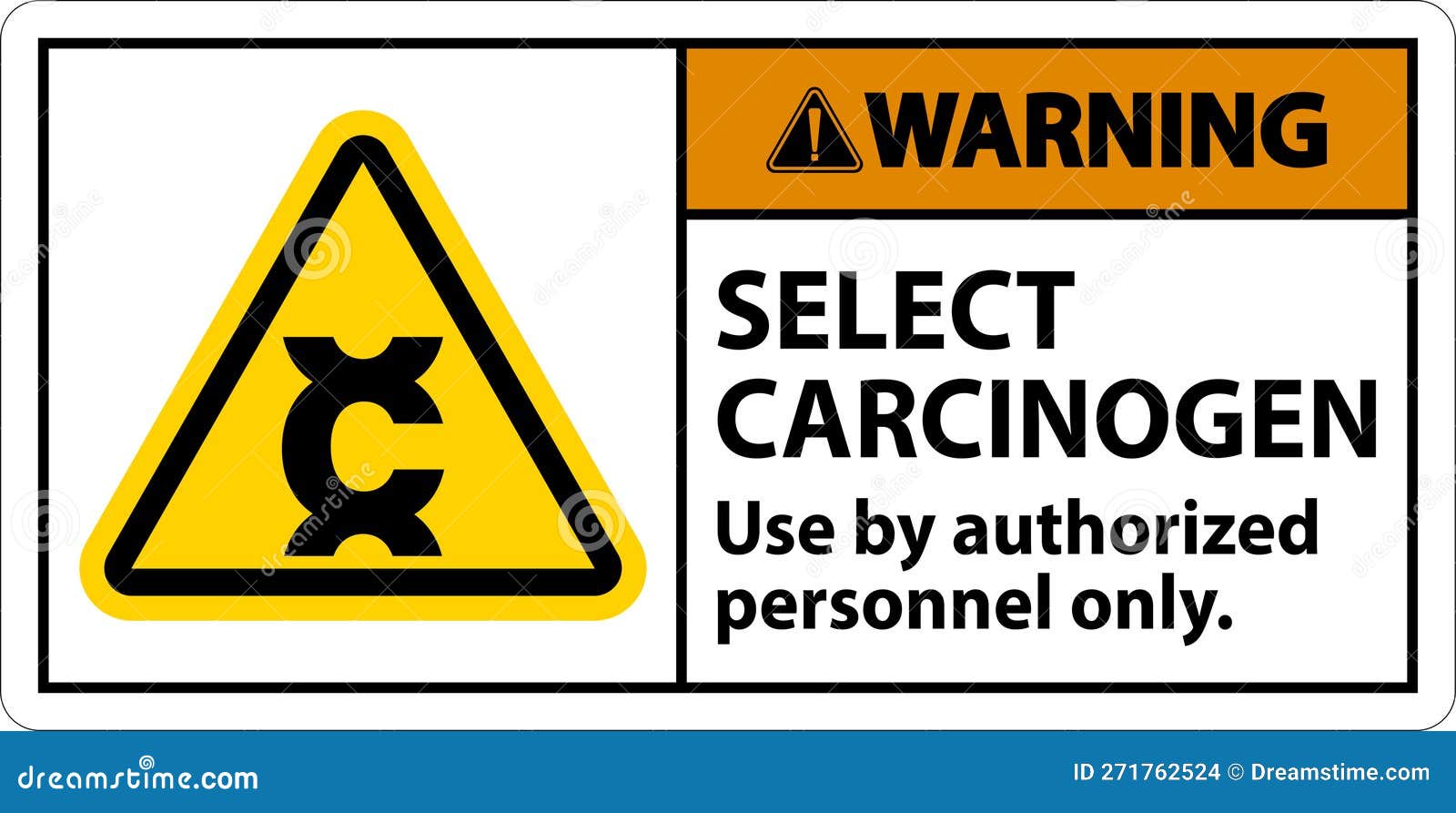Warning Select Carcinogen Label on White Background Stock Vector ...