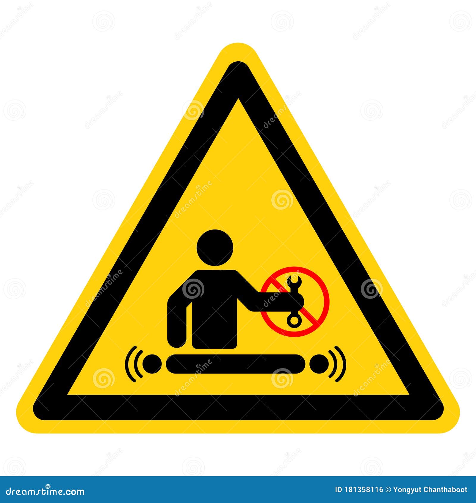 Warning Servicing Moving or Energized Equipment Symbol Sign ,Vector ...