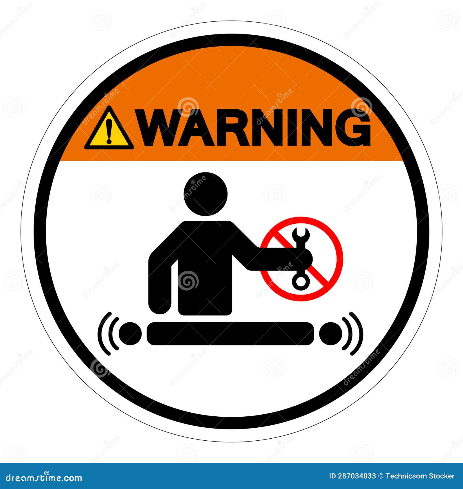 Warning Servicing Moving or Energized Equipment Symbol Sign, Vector ...