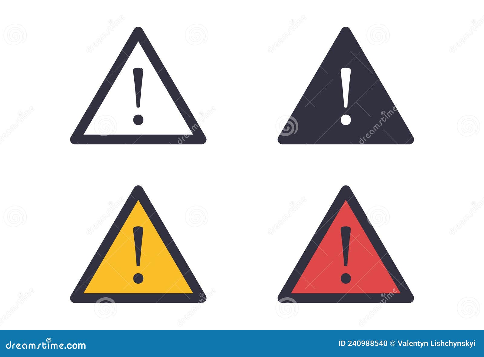 Warning Set Symbol Vector Icon. Attention Icon Stock Vector ...
