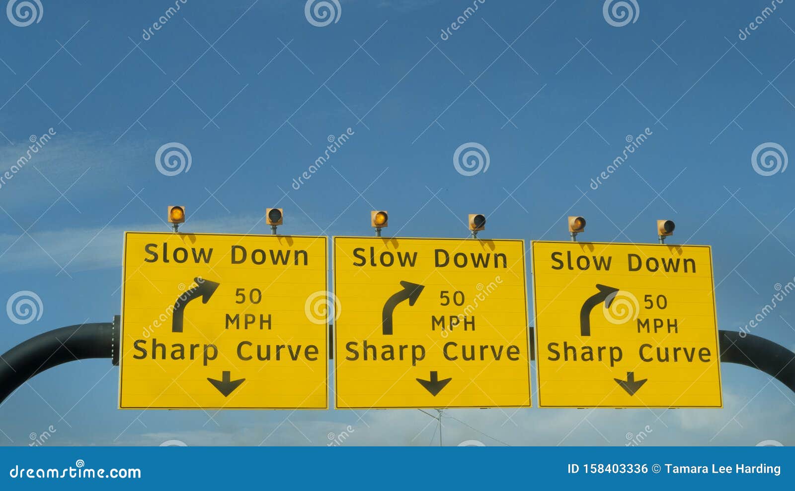 Slow Down, Sharp Curve, 50 MPH Signage Stock Photo | CartoonDealer.com ... Slow Down, Sharp Curve, 50 MPH Signage Stock Photo | CartoonDealer.com ...