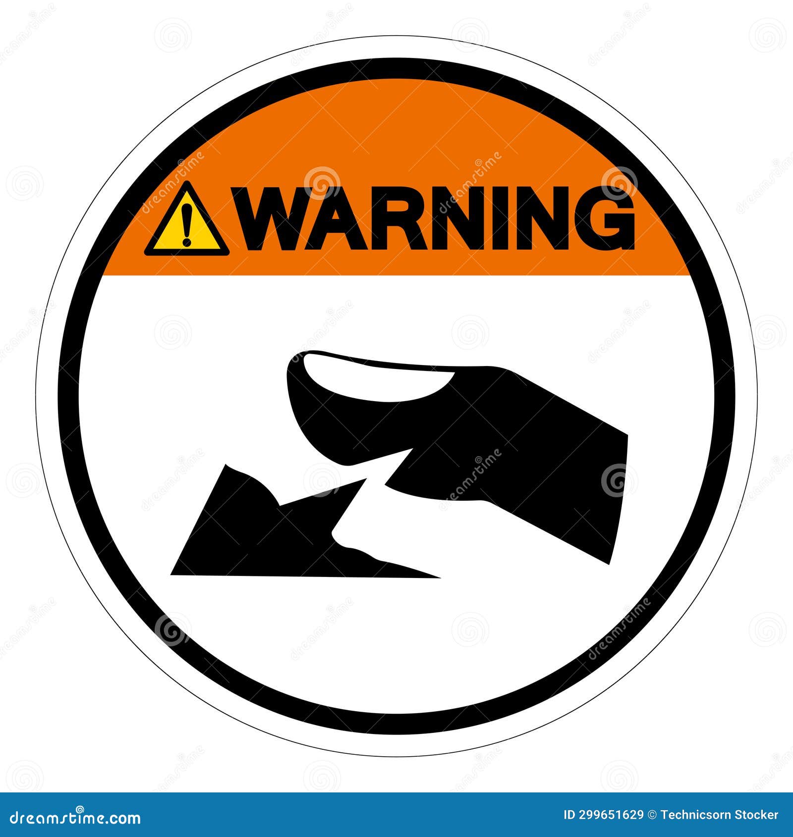 Warning Sharp Edge of Finger Hazard Symbol Sign, Vector Illustration ...