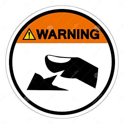 Warning Sharp Edge of Finger Hazard Symbol Sign, Vector Illustration ...