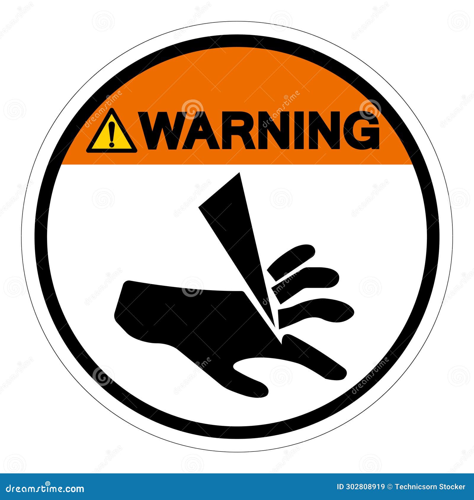 Warning Sharp Edges Watch Your Fingers Symbol Sign Isolate On White ...