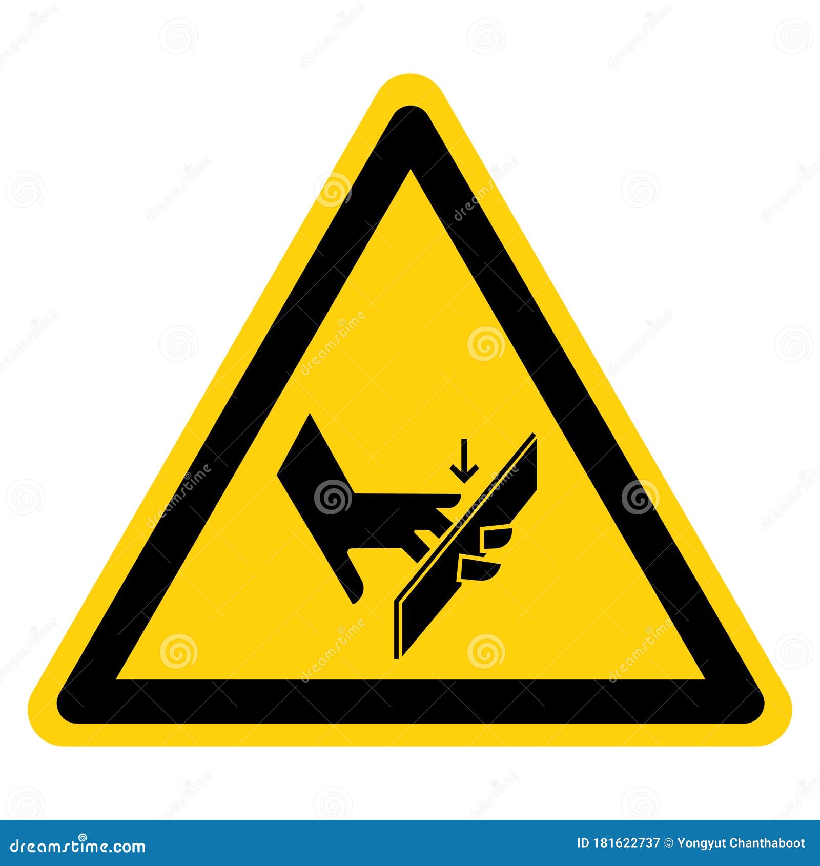 Warning Sharp Edges Will Cut Symbol Sign ,Vector Illustration, Isolate ...
