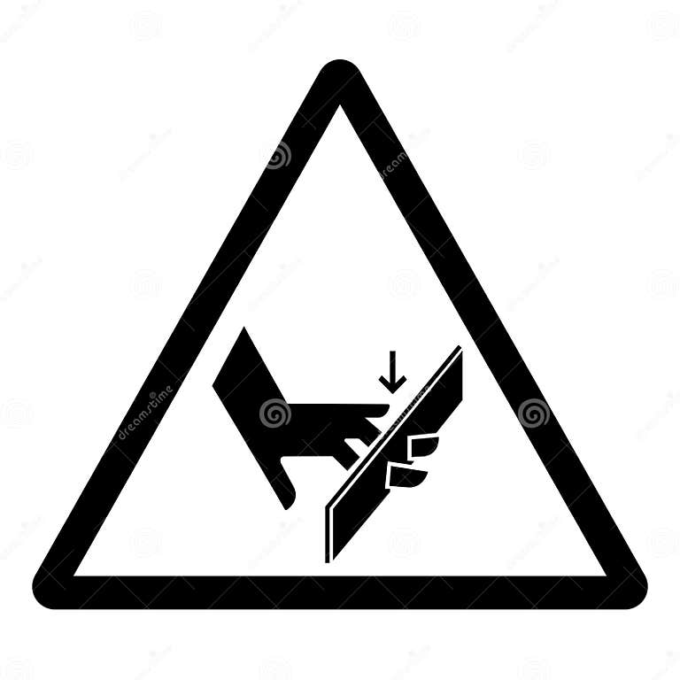 Warning Sharp Edges Will Cut Symbol Sign ,Vector Illustration, Isolate ...