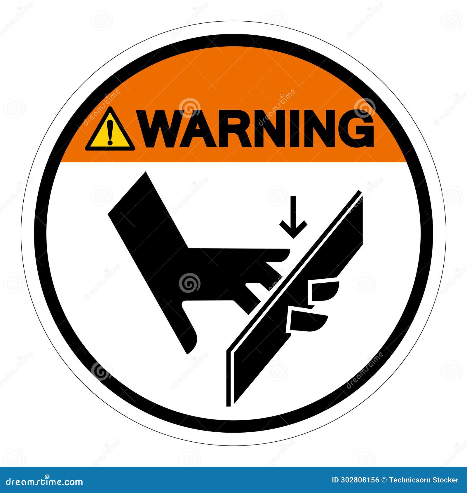 Warning Sharp Edges Watch Your Fingers Symbol Sign Isolate On White ...