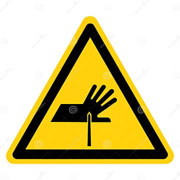Warning Sharp Points Symbol Sign ,Vector Illustration, Isolate on White ...