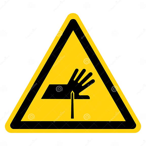 Warning Sharp Points Symbol Sign ,Vector Illustration, Isolate on White ...