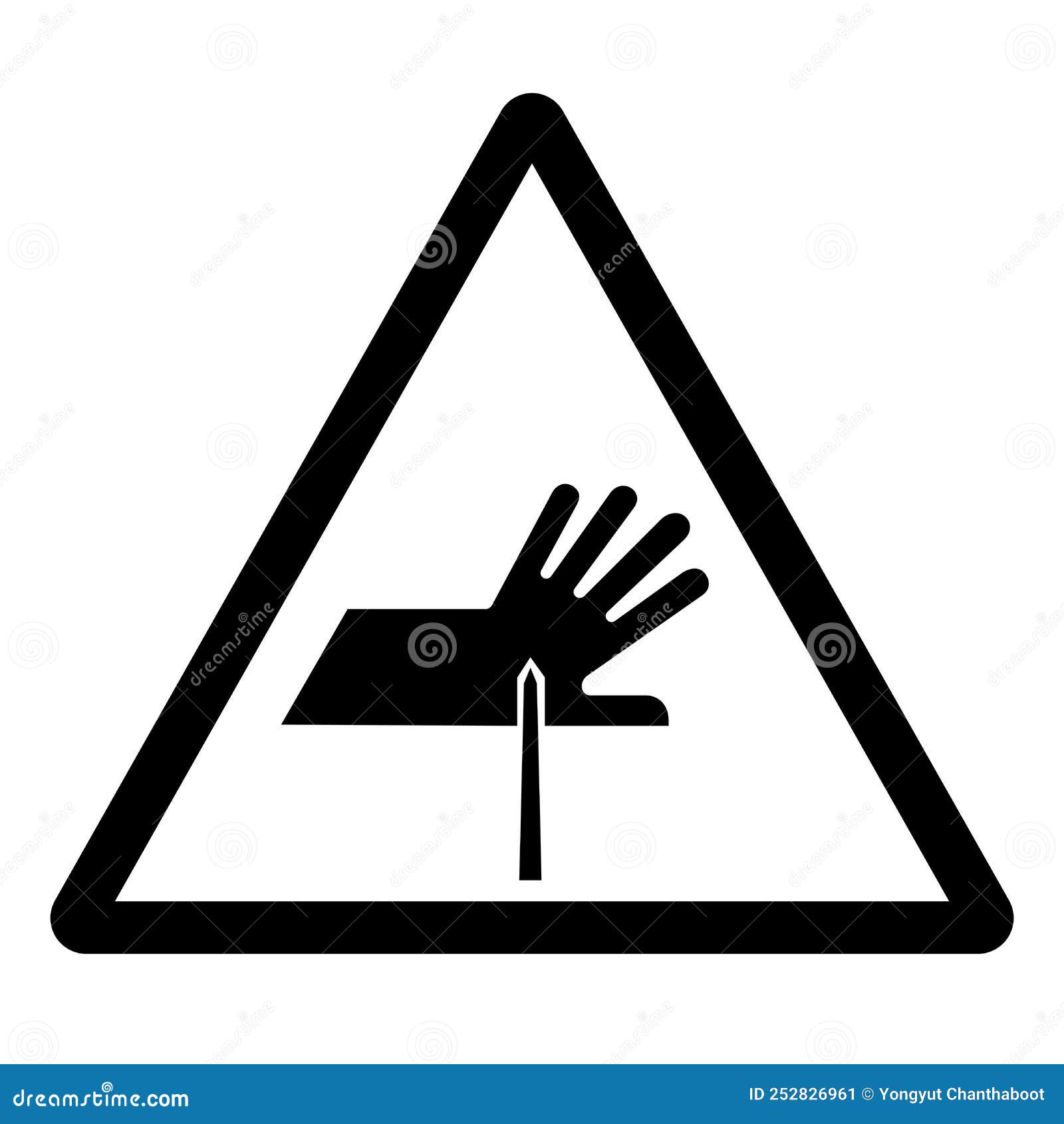 Warning Sharp Edges Will Cut Symbol Sign ,Vector Illustration, Isolate ...