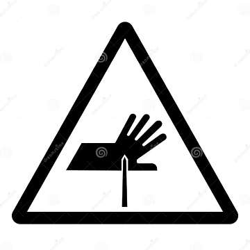 Warning Sharp Points Symbol Sign ,Vector Illustration, Isolate on White ...