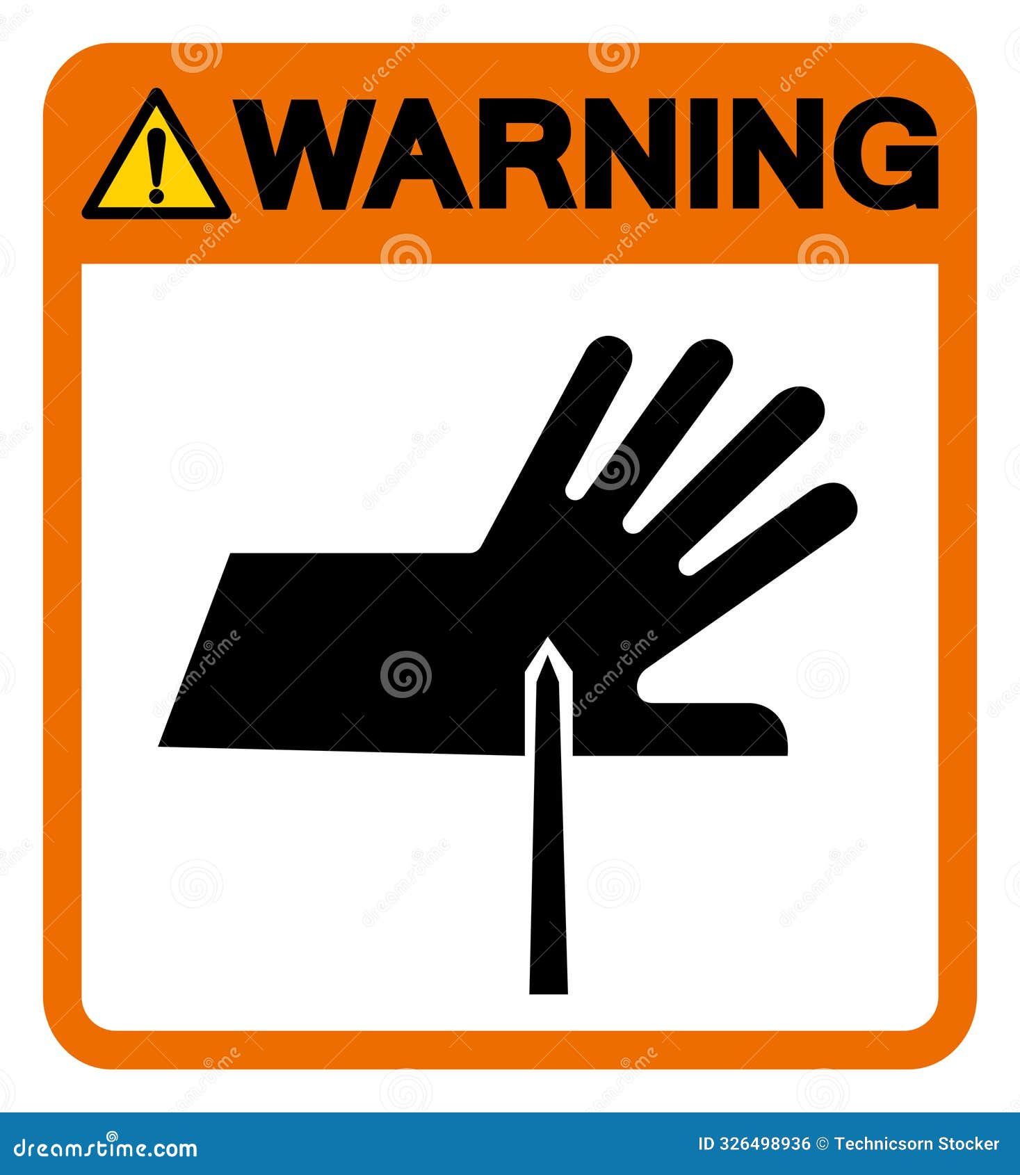 Warning Sharp Points Symbol Sign, Vector Illustration, Isolate on White ...