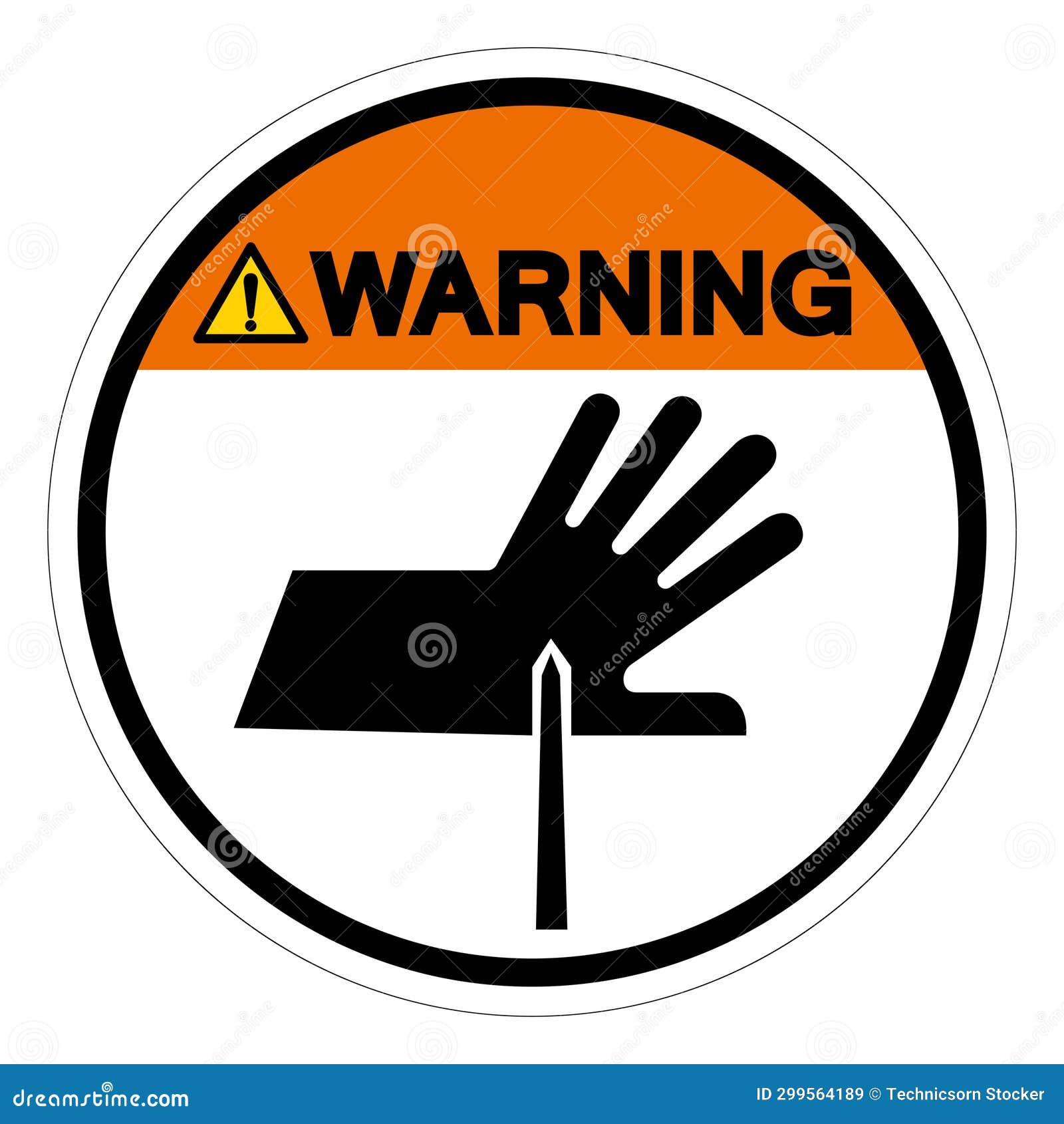 Warning Sharp Points Symbol Sign, Vector Illustration, Isolate on White ...