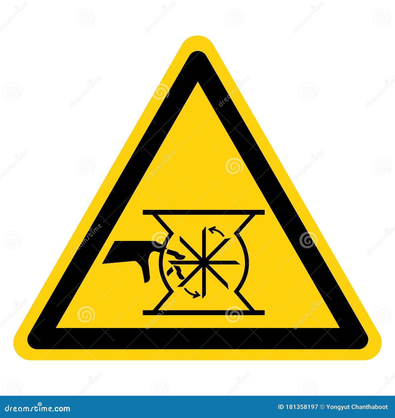 Danger Shear Points Sharp Edges Do Not Touch Symbol Sign, Vector ...