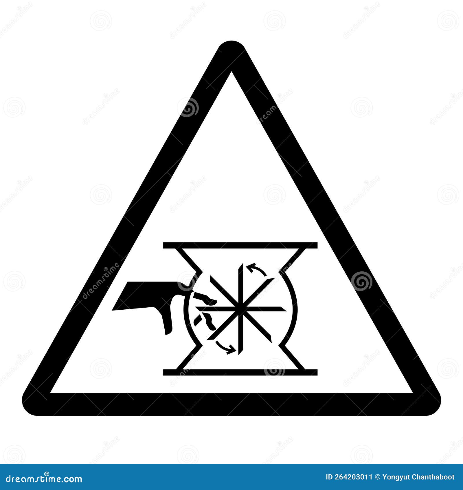 Warning Shear Points Sharp Edges Symbol Sign ,Vector Illustration ...