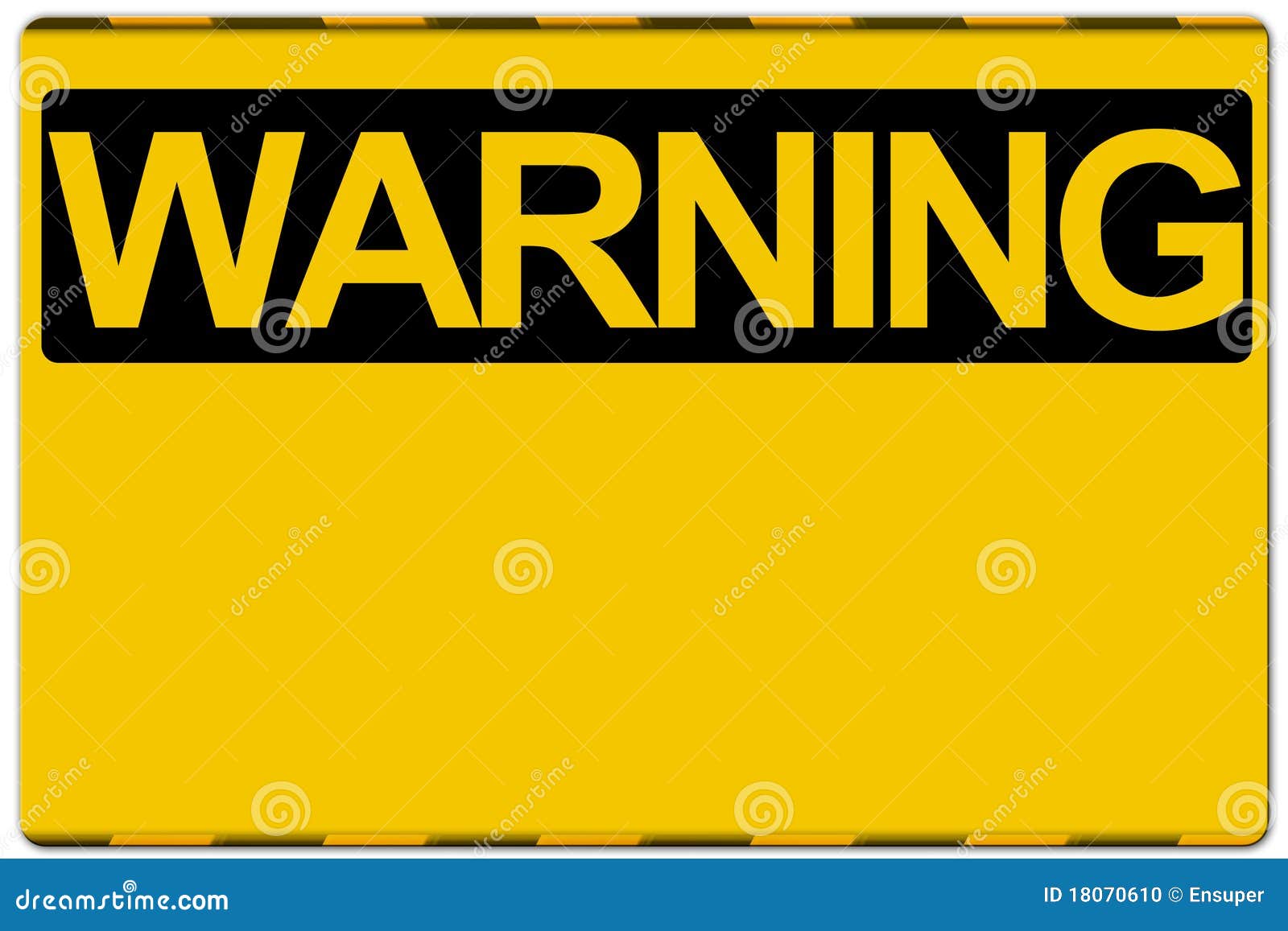 Warning sign stock illustration. Illustration of safe - 18070610