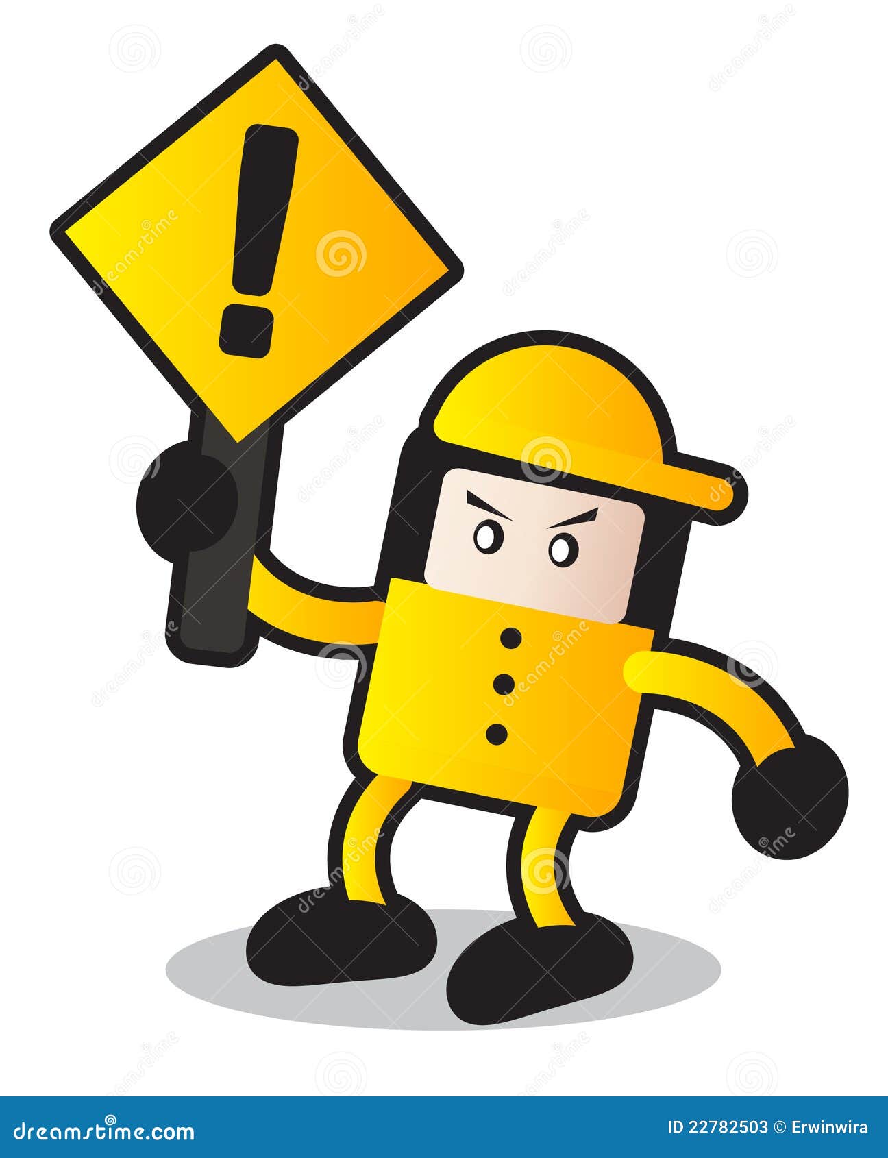 Warning sign stock vector. Illustration of safety, road - 22782503