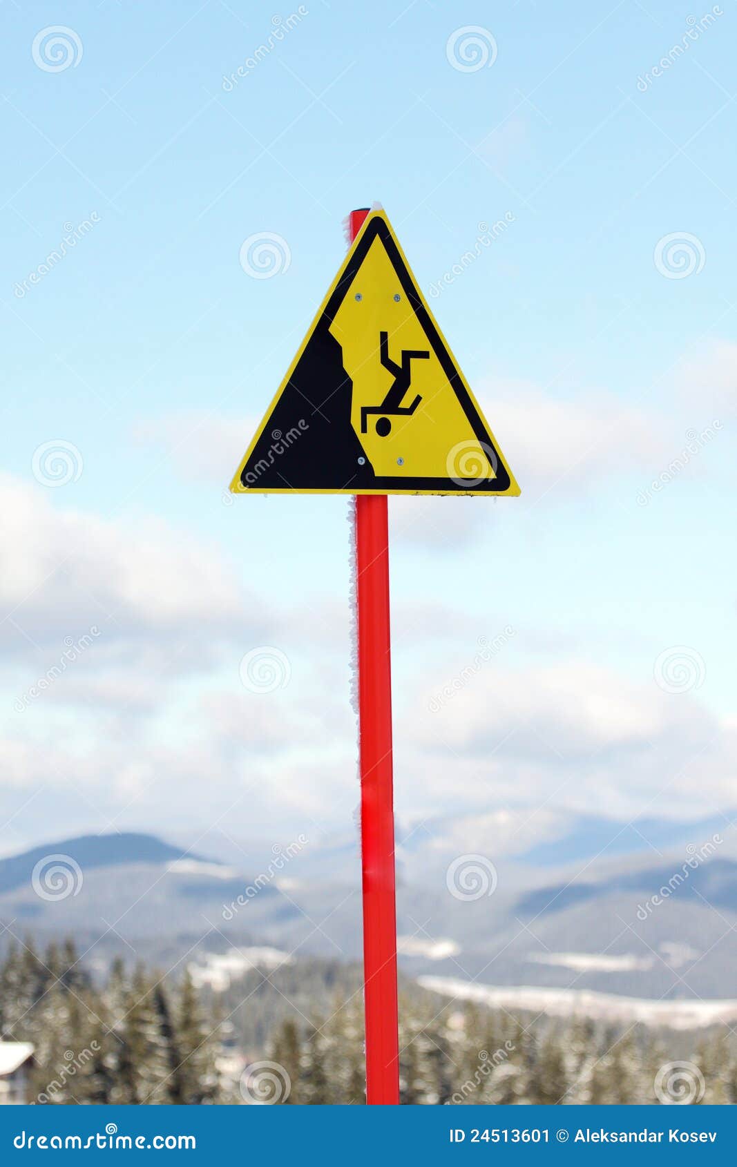 Warning sign stock image. Image of high, precipice, icon - 24513601
