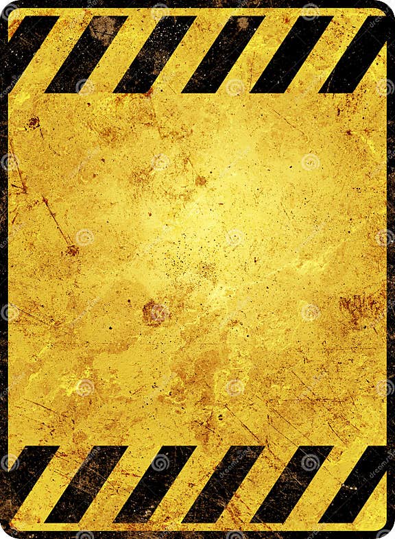 Rusty Warning Sign Template Stock Image - Image of label, stripe: 27554257