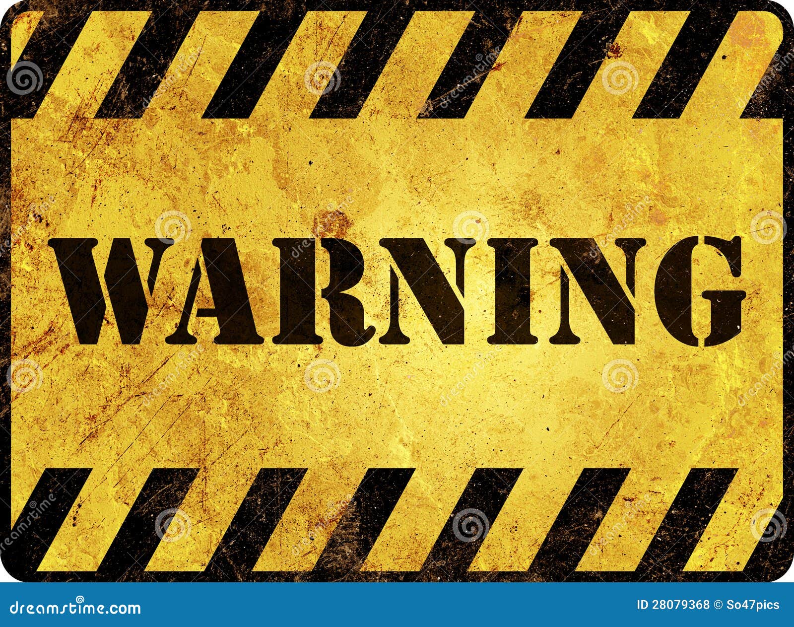 Warning Sign stock illustration. Illustration of grunge - 28079368