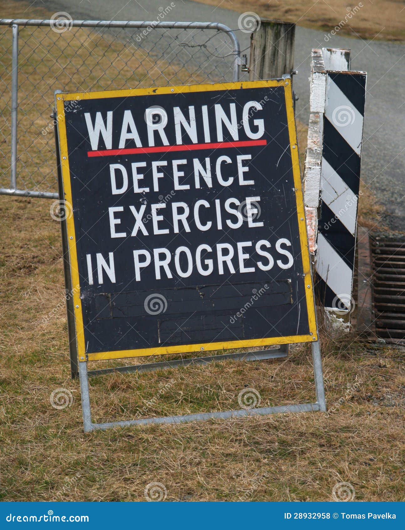 Warning sign stock photo. Image of defence, yellow, sign - 28932958