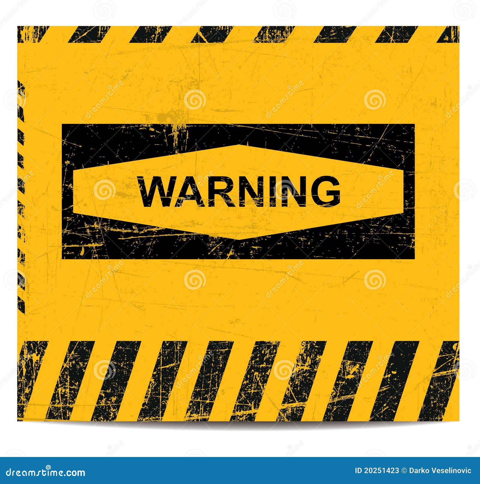 Warning sign banner stock vector. Illustration of creative - 20251423