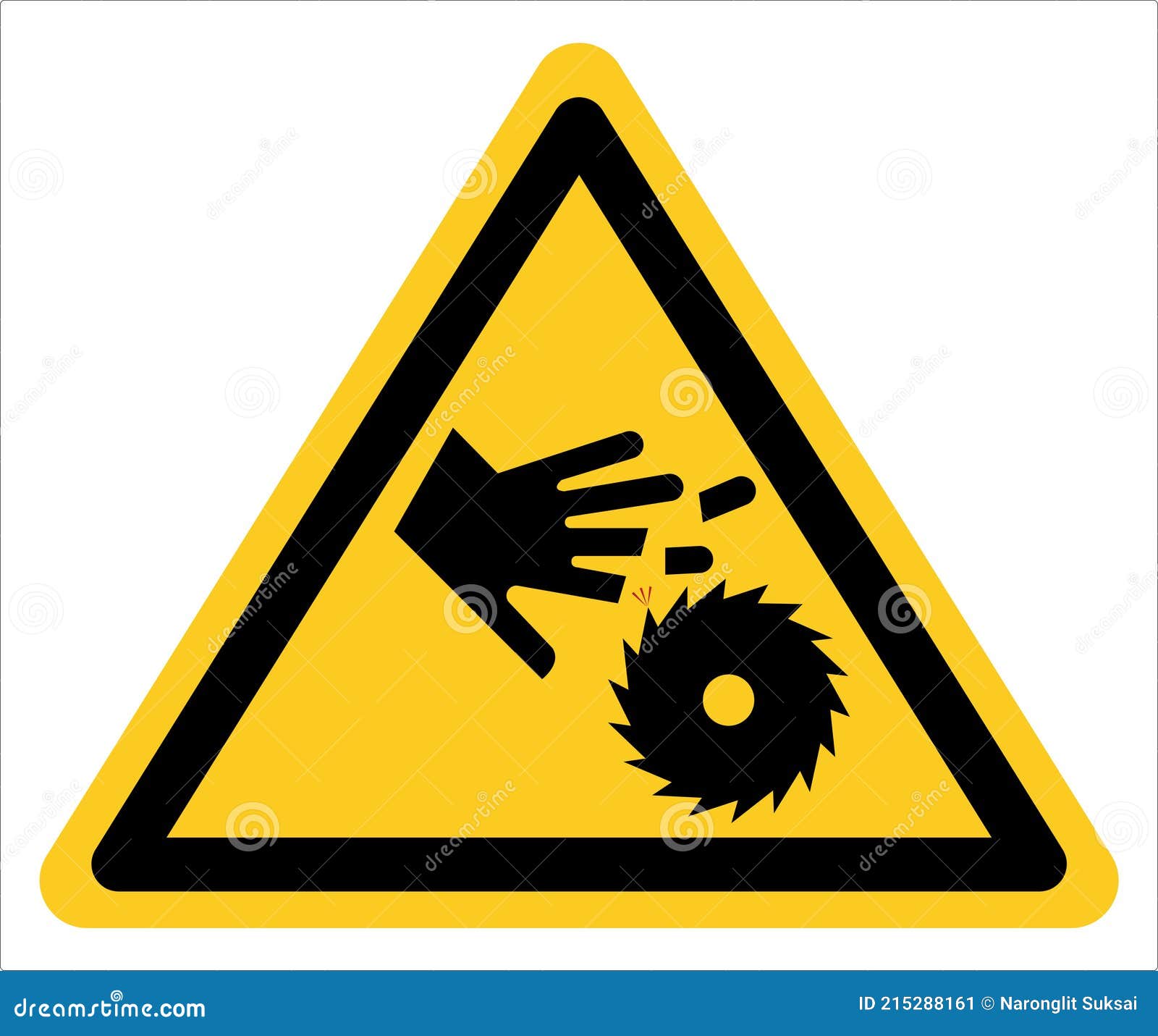 Warning Sign, Be Careful with the Saw Blade Cut.,Sign Stock Vector ...