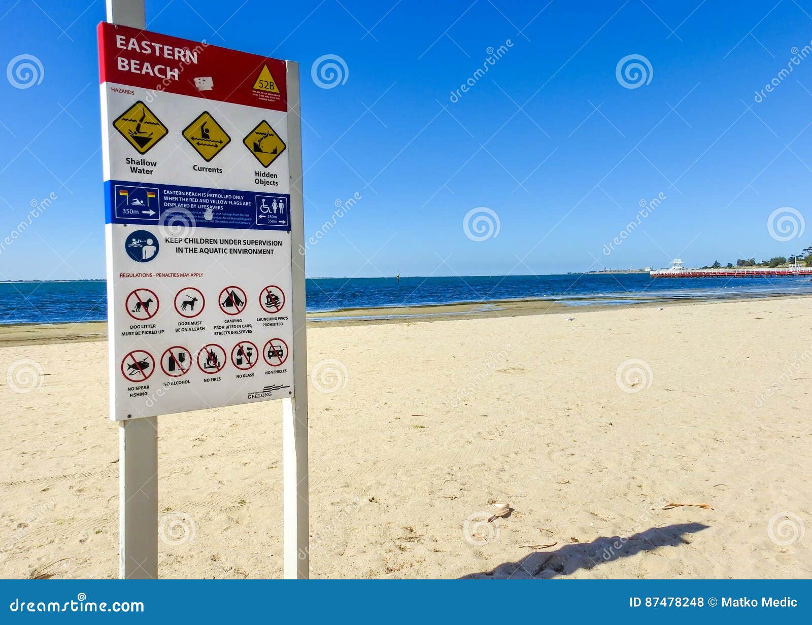 Warning sign stock photo. Image of rules, danger, beach - 87478248
