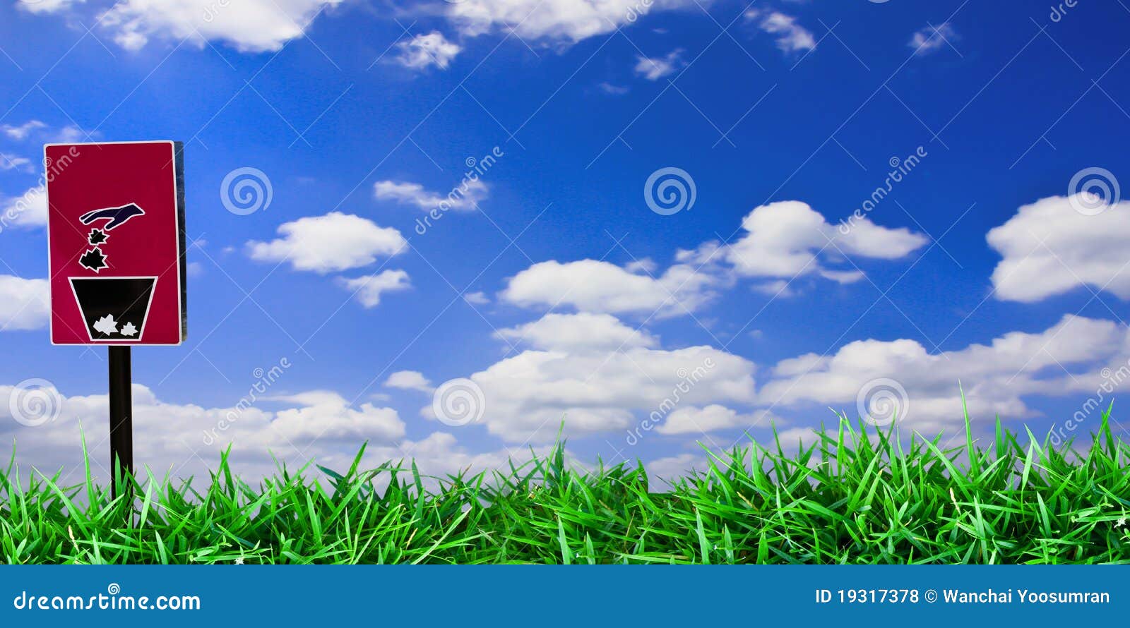 Warning Sign with blue sky stock photo. Image of green - 19317378
