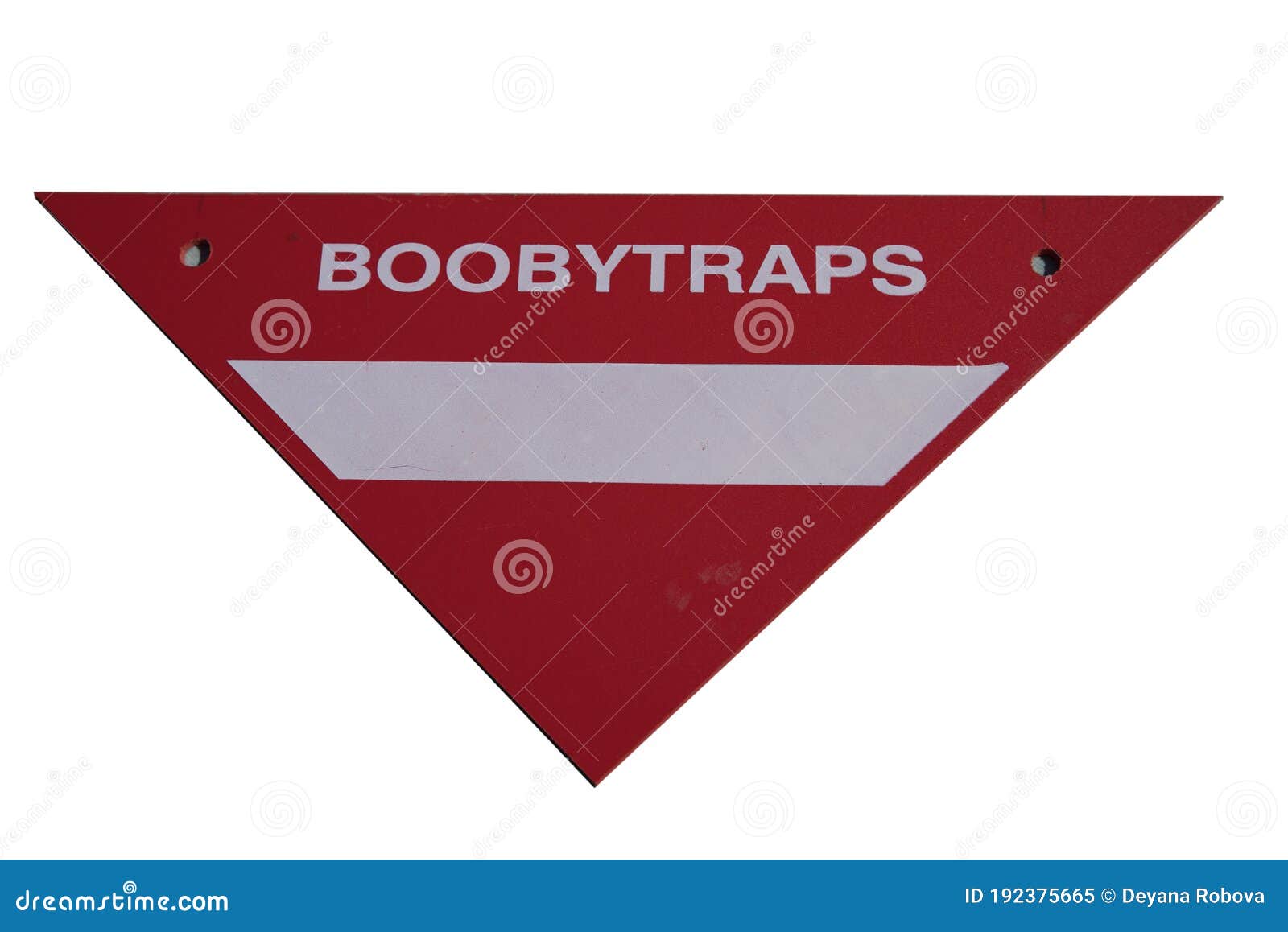 Warning Sign Booby Traps. Red Sign of Danger Stock Image - Image of ...