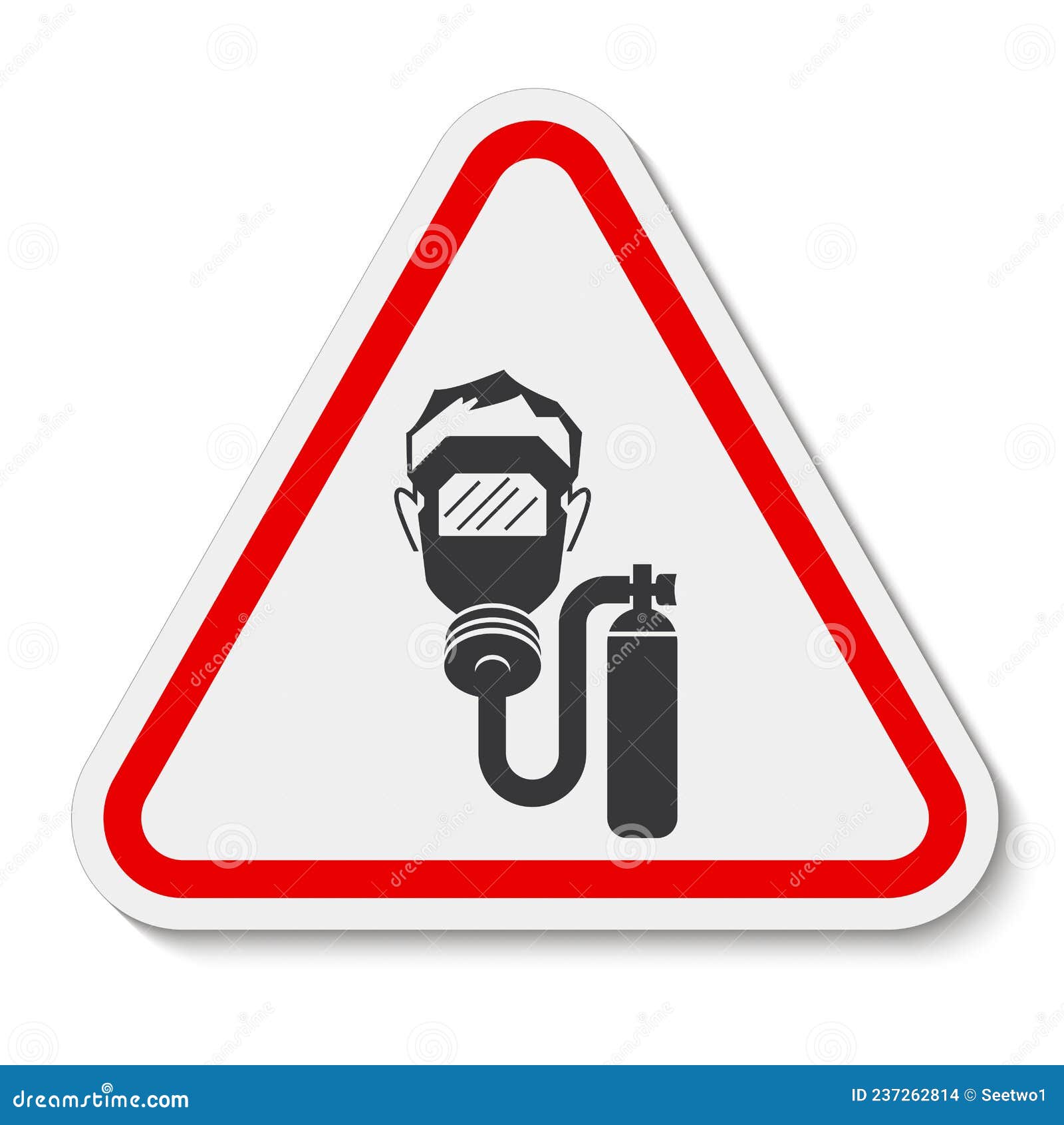 Warning Sign Breathing Apparatus Required Stock Vector - Illustration ...