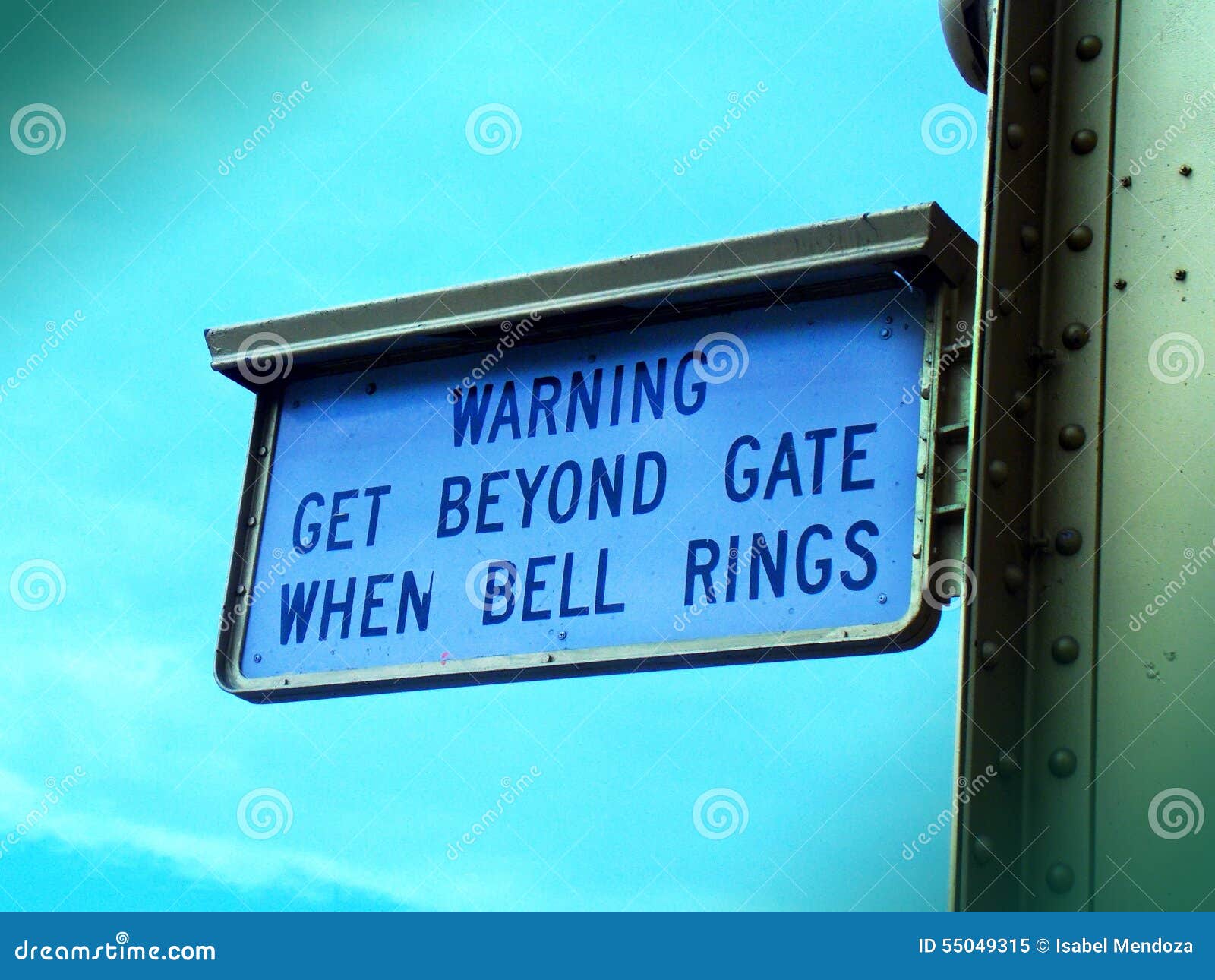 Warning stock image. Image of sign, warning, bridge, bell - 55049315
